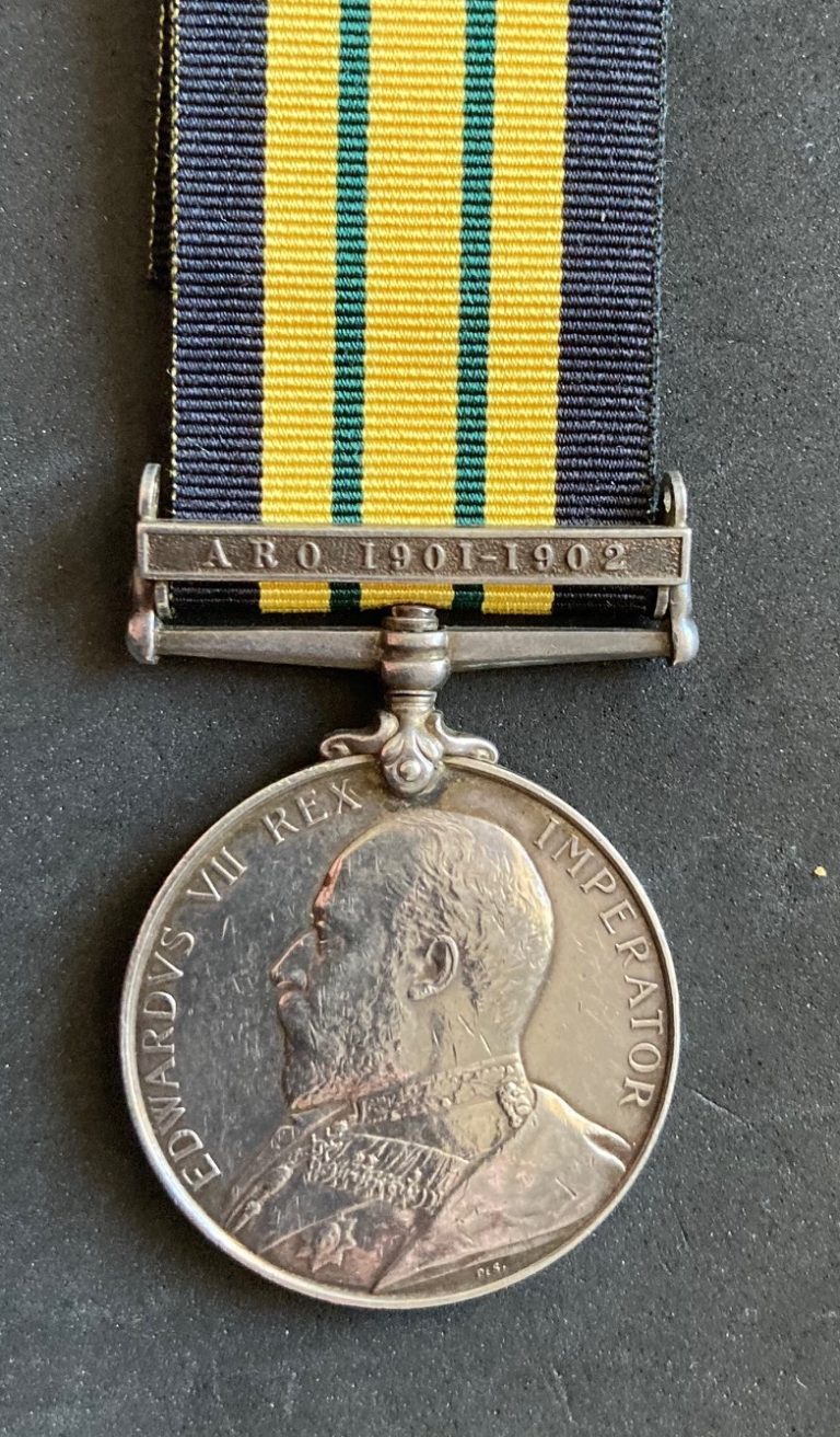 Africa General Service clasp Aro 1901-1902, A.B. H.M.S. Thrush ...