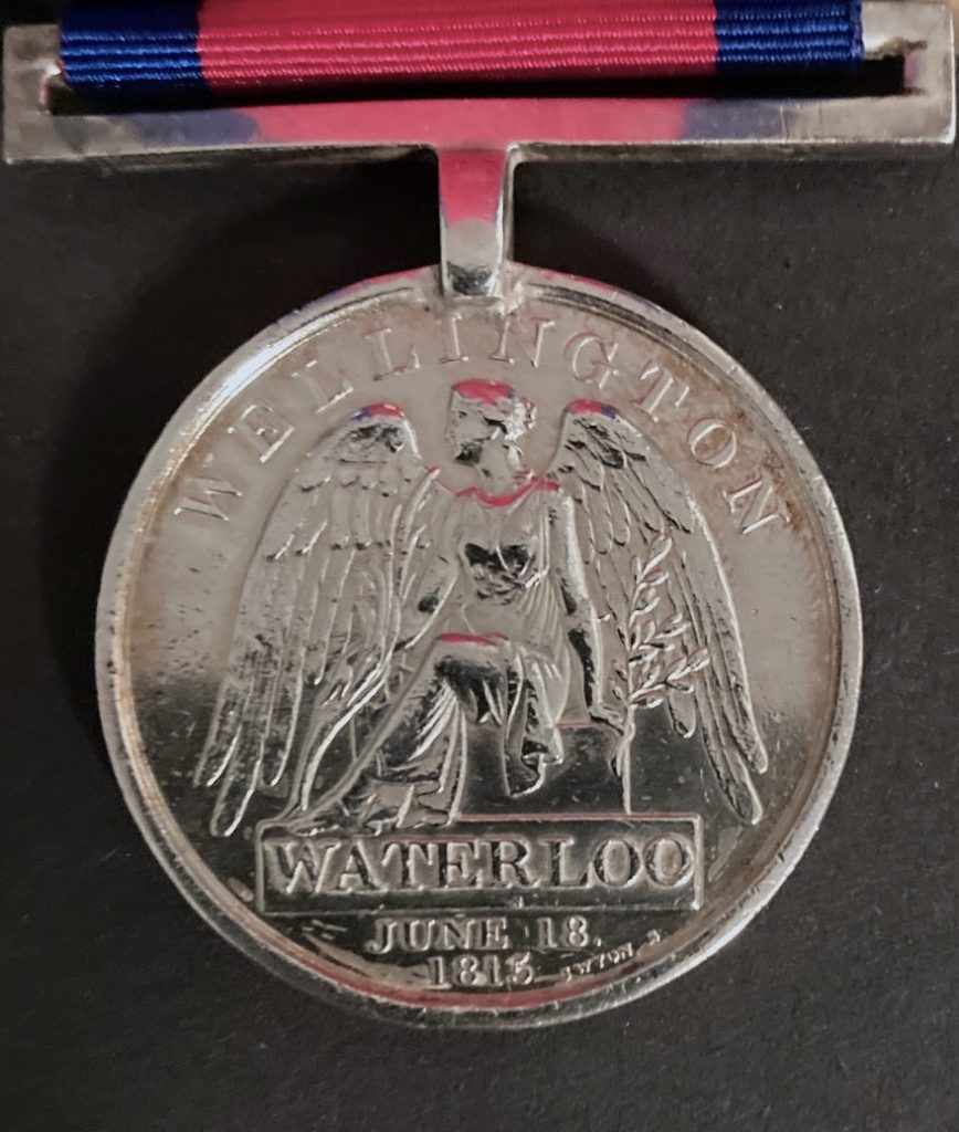 Waterloo Medal, Lieutenant, 23rd Foot, wounded in the left arm at ...