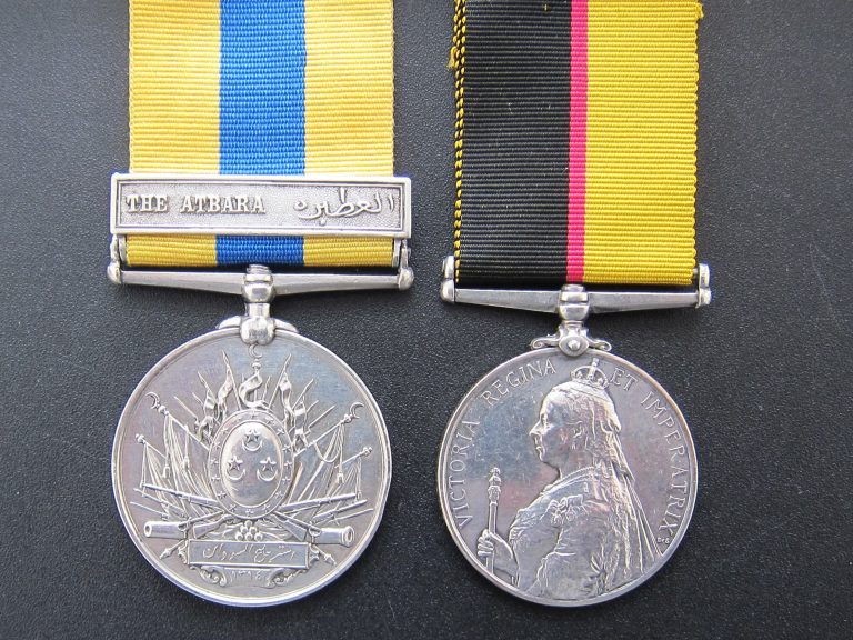 A rare Atbara casualty, Sudan & Khedives Sudan clasp Atbara, Cameron ...