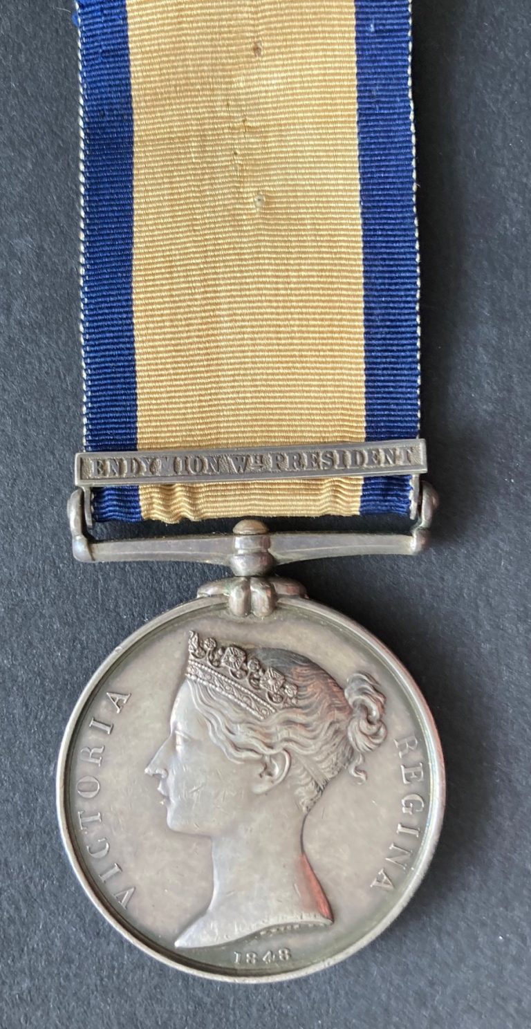 Naval General Service clasp Endymion wh President present as Private ...